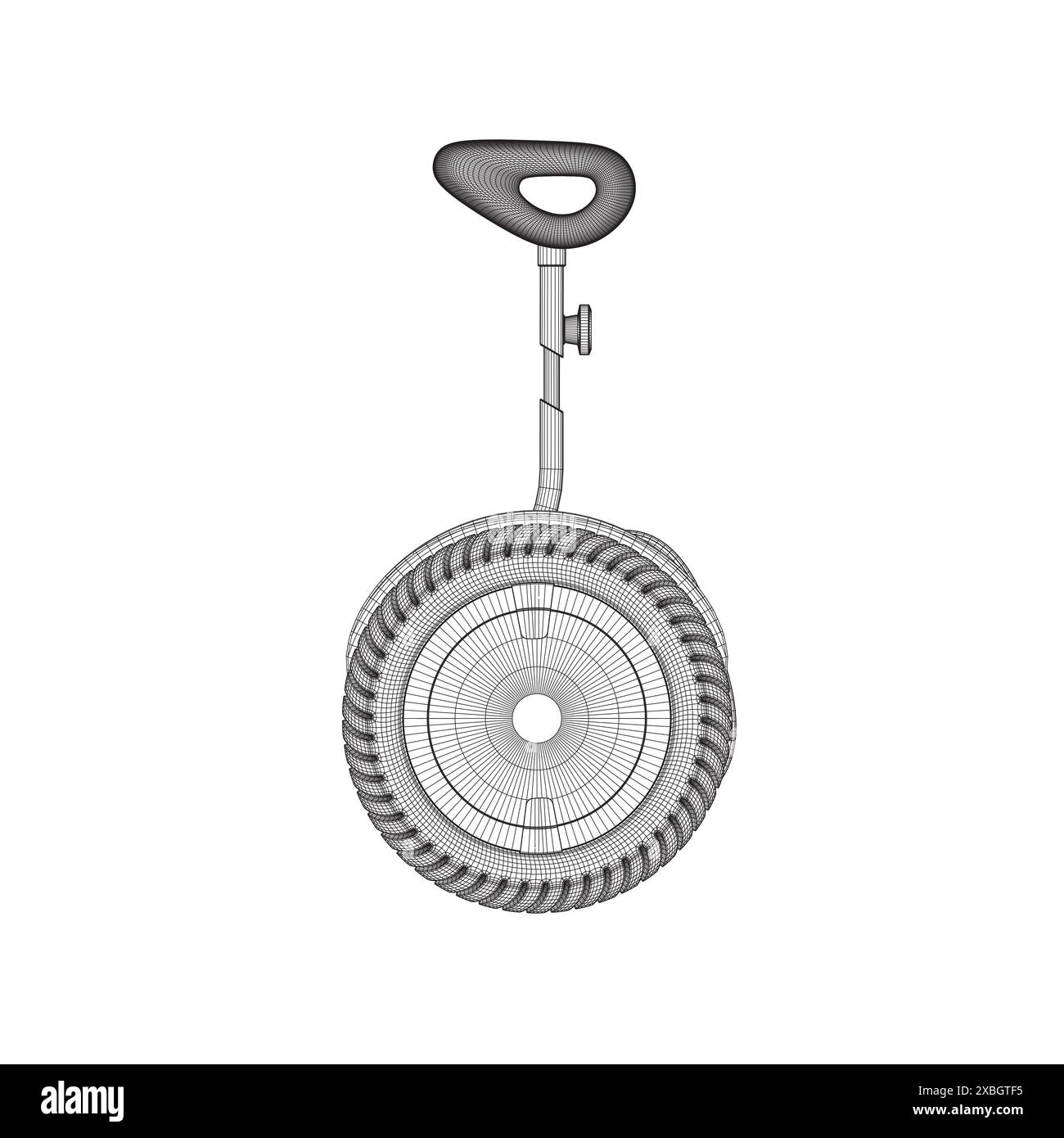 Contour Gyroscooter vector illustration. Cartoon isolated personal ...