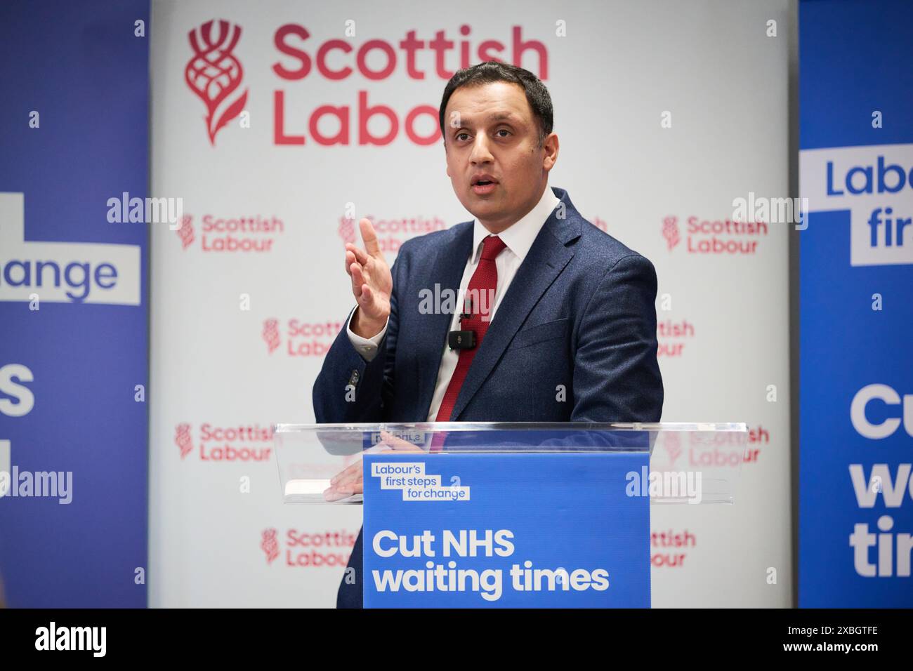 Edinburgh Scotland, UK 12 June 2024. Scottish Labour leader Anas Sarwar ...