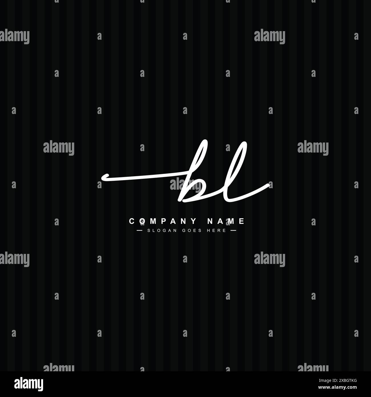 BL Initial Letter Signature Logo Template - Handwritten Vector Logo ...