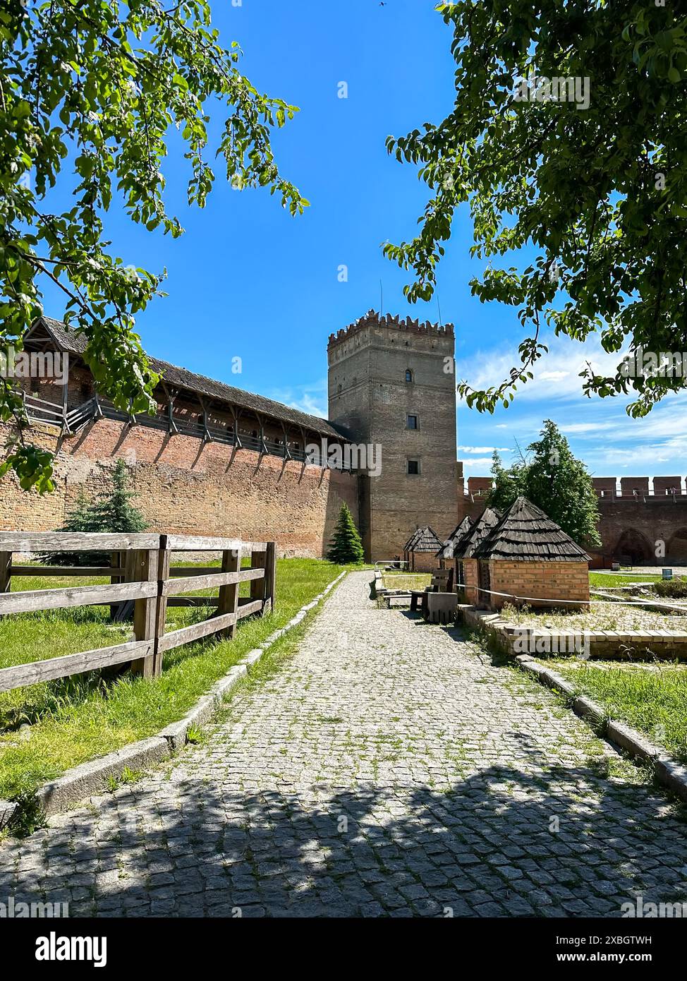 Vertical photo of Lutsk Castle or Lubart's Castle. An architectural and ...