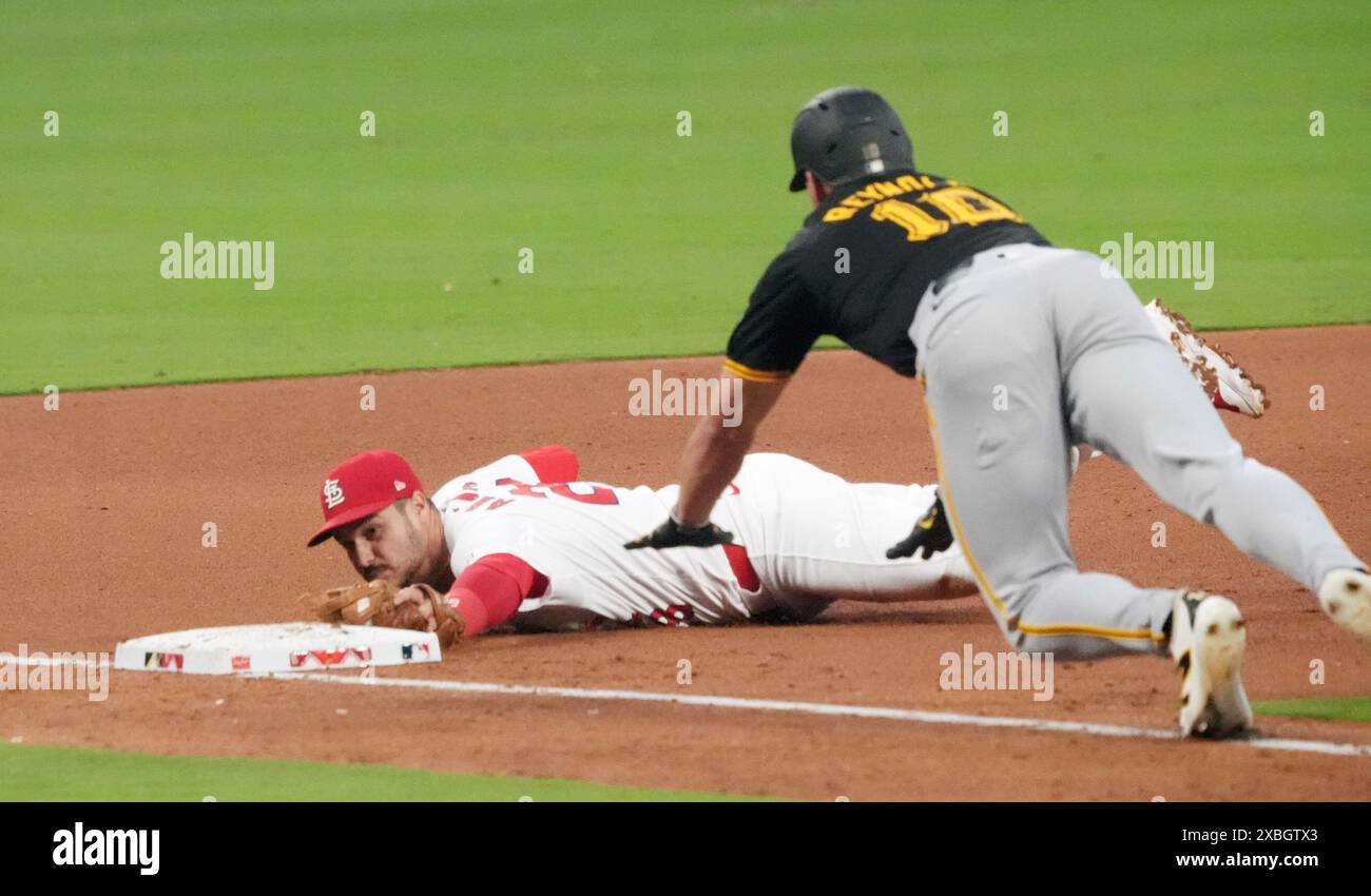 St. Louis, United States. 11th June, 2024. St. Louis Cardinals third ...
