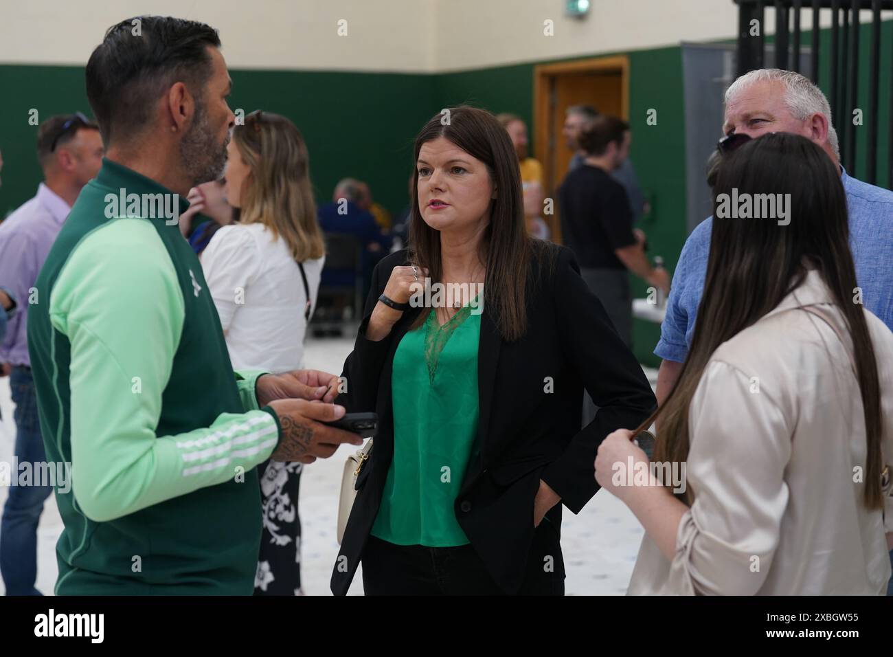 Sinn fein candidate kathleen funchion in the count centre as counting ...