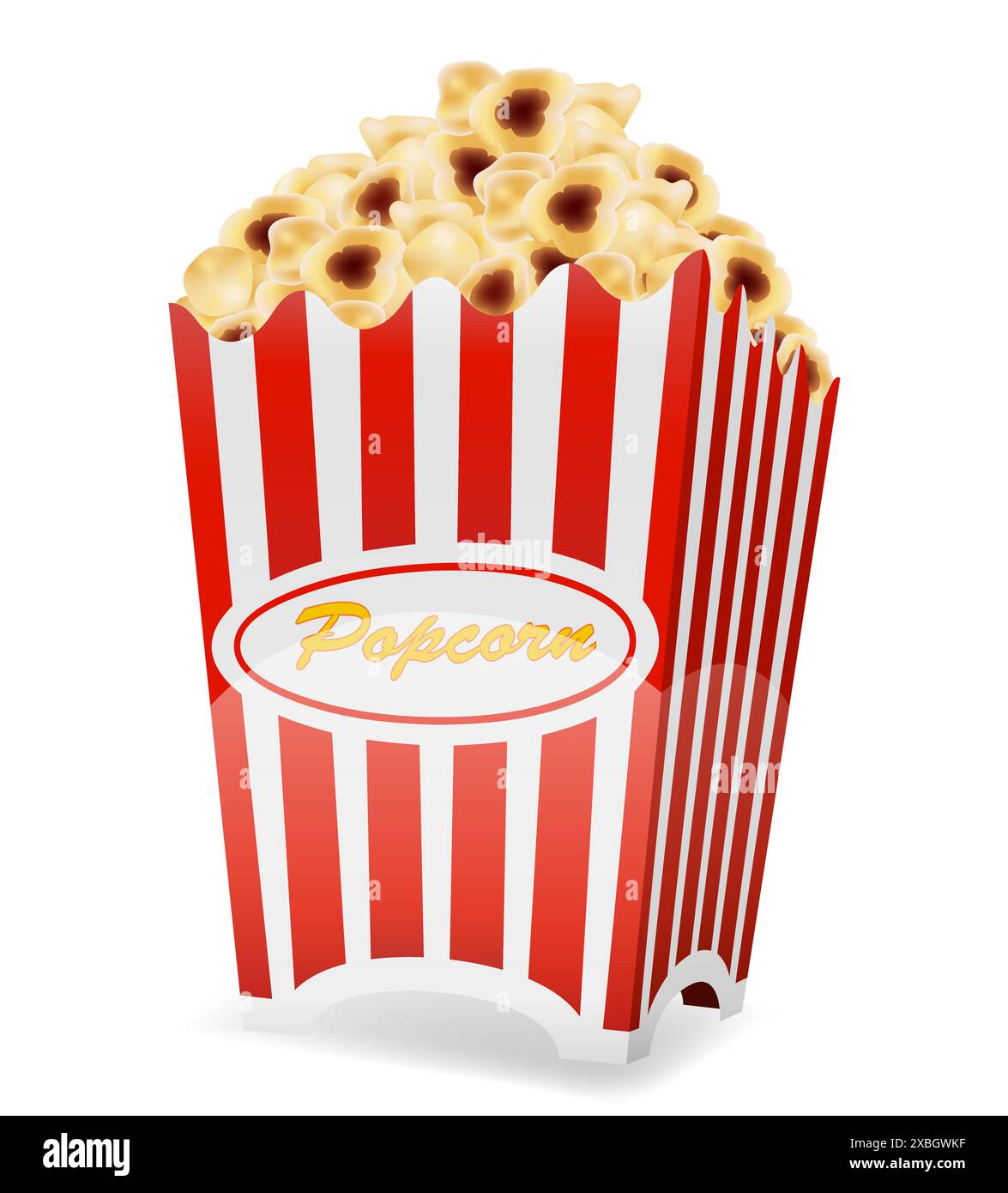 popcorn packaging sweet snack vector illustration isolated on white ...