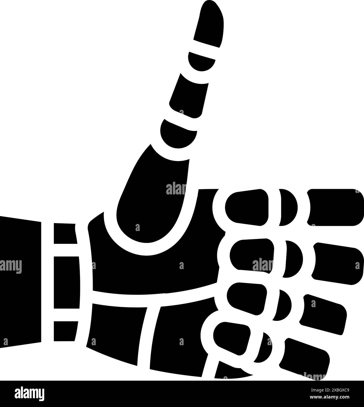 thumb up robot hand gesture glyph icon vector illustration Stock Vector Image & Art - Alamy