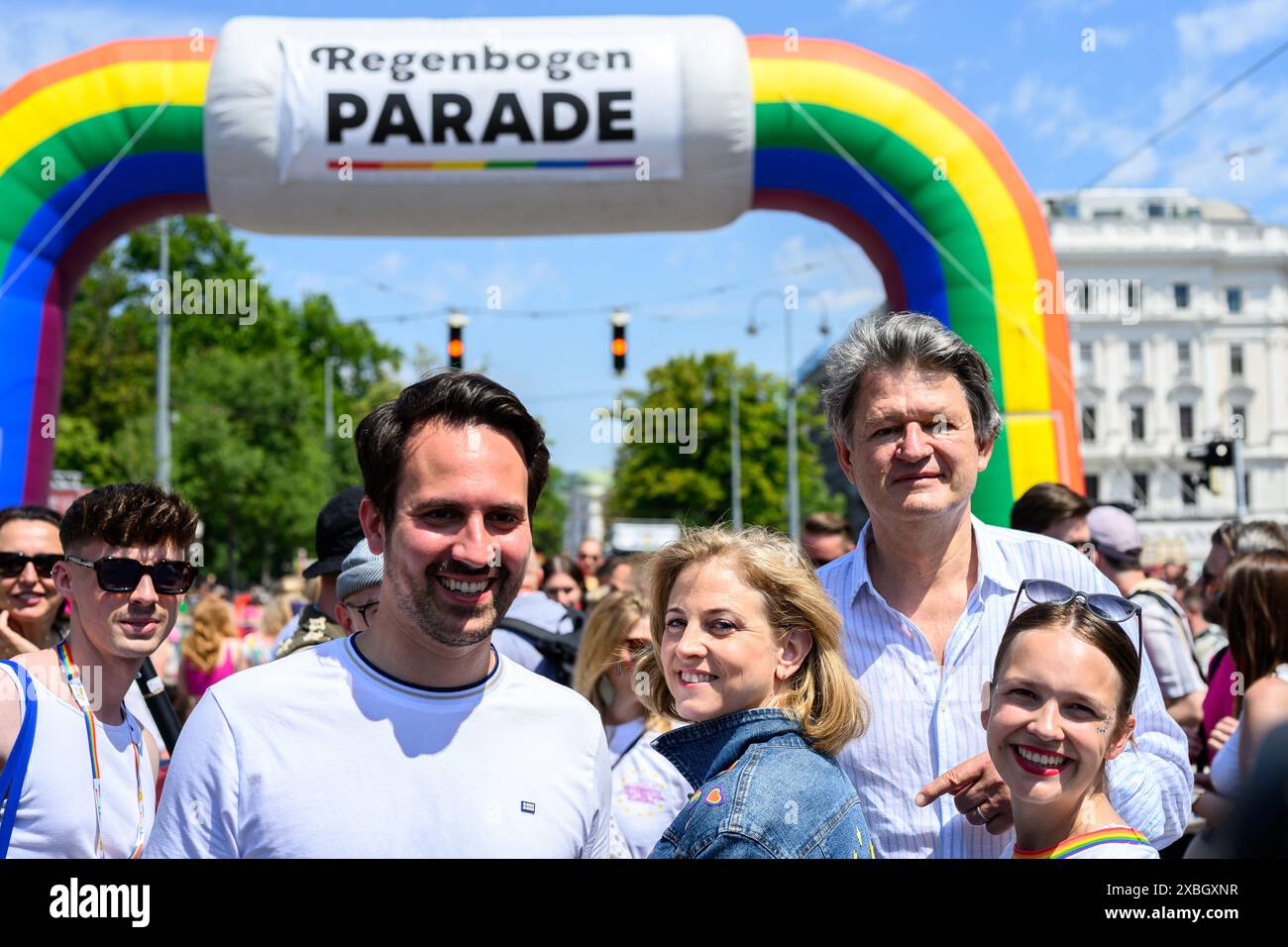 The Rainbow Pride parade, as part of the Vienna Pride festival in ...