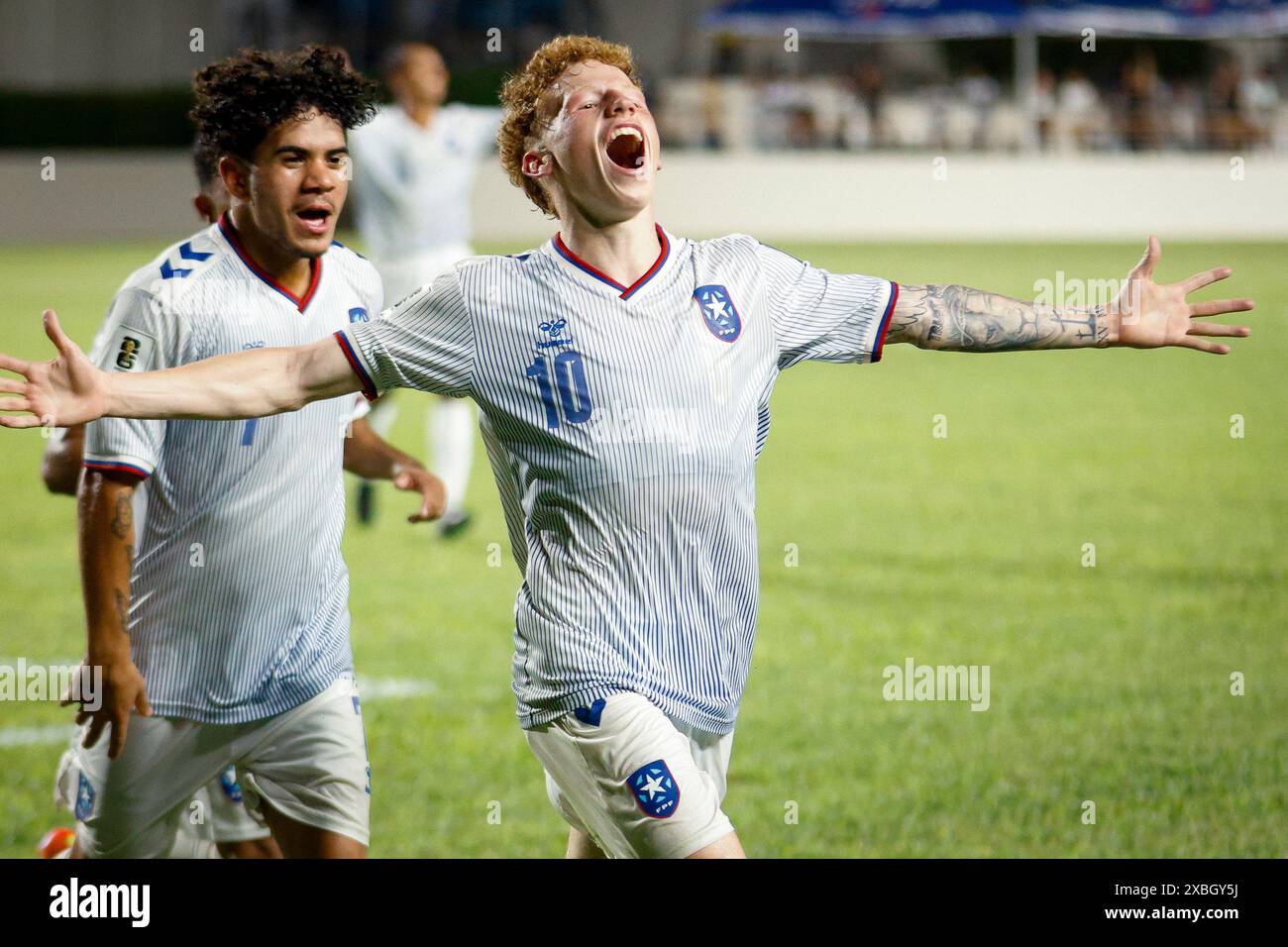 Puerto Rico striker Jeremy De León celebrated the goal the 2026 FIFA ...