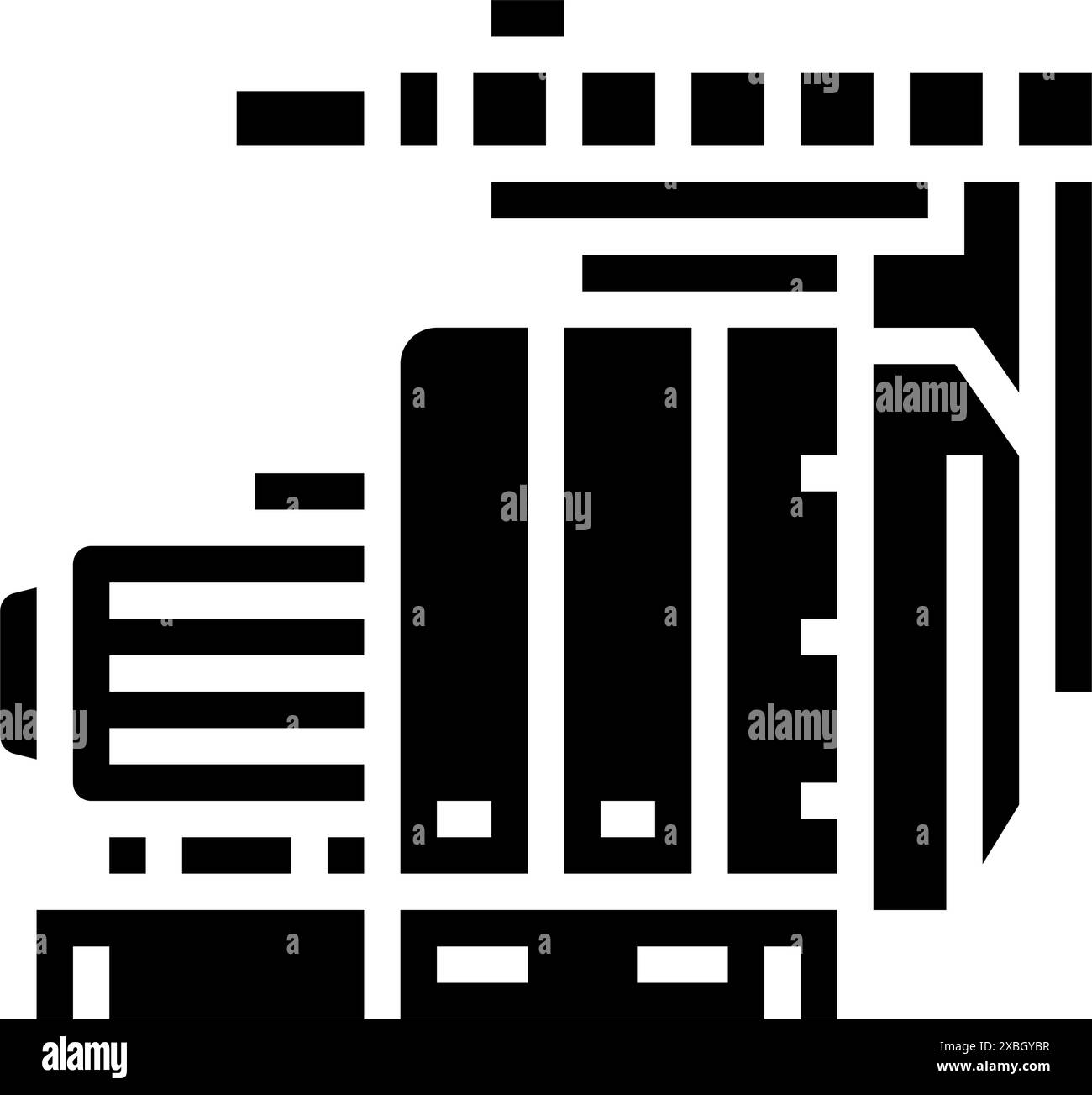 pressing wood pellets glyph icon vector illustration Stock Vector Image ...