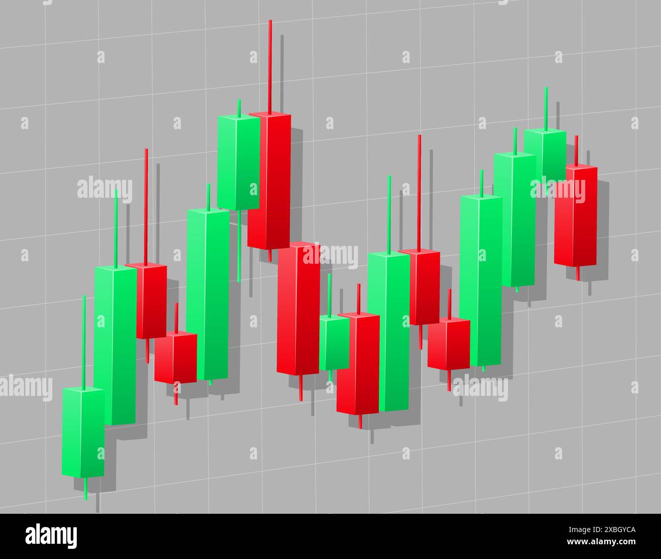 stock trading japanese candlesticks trading chart vector illustration ...