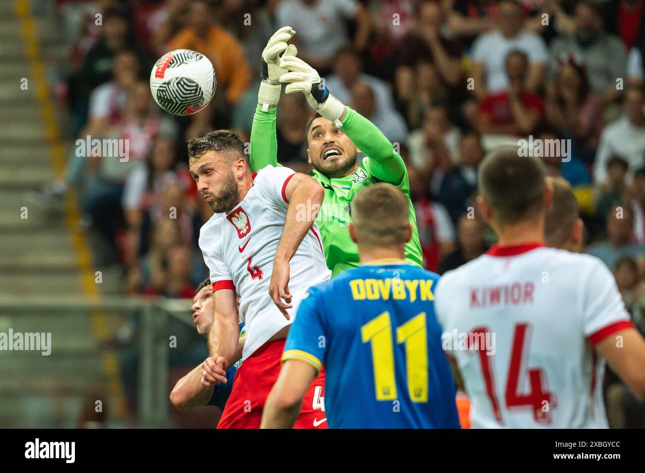WARSAW, POLAND - JUNE 7, 2024: Friendly soccer match Poland - Ukraine 3 ...
