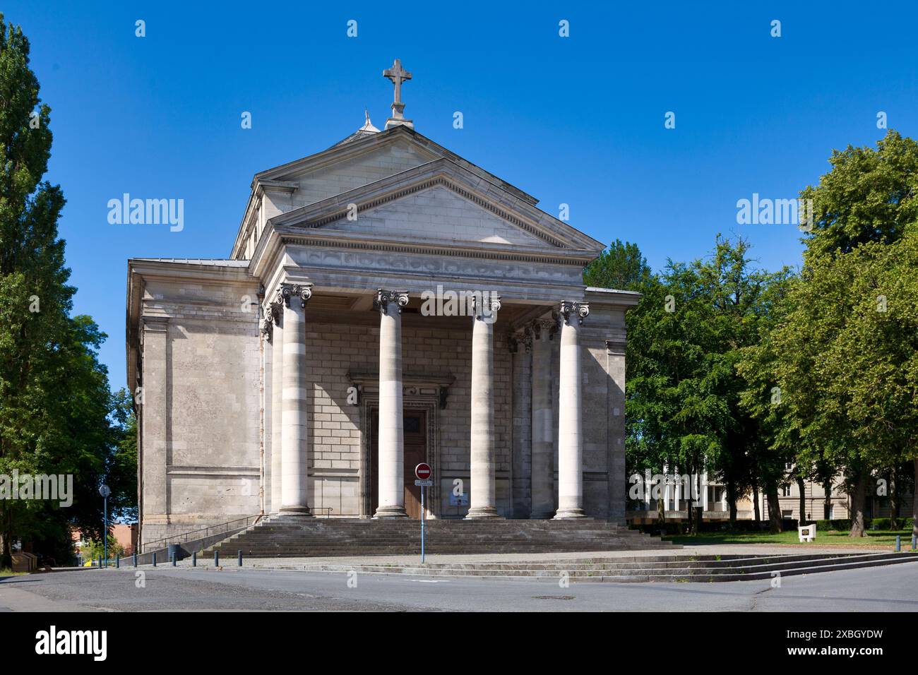 The church of Saint-Nicolas-en-Cité in the city of Arras, Pas-de-Calais ...