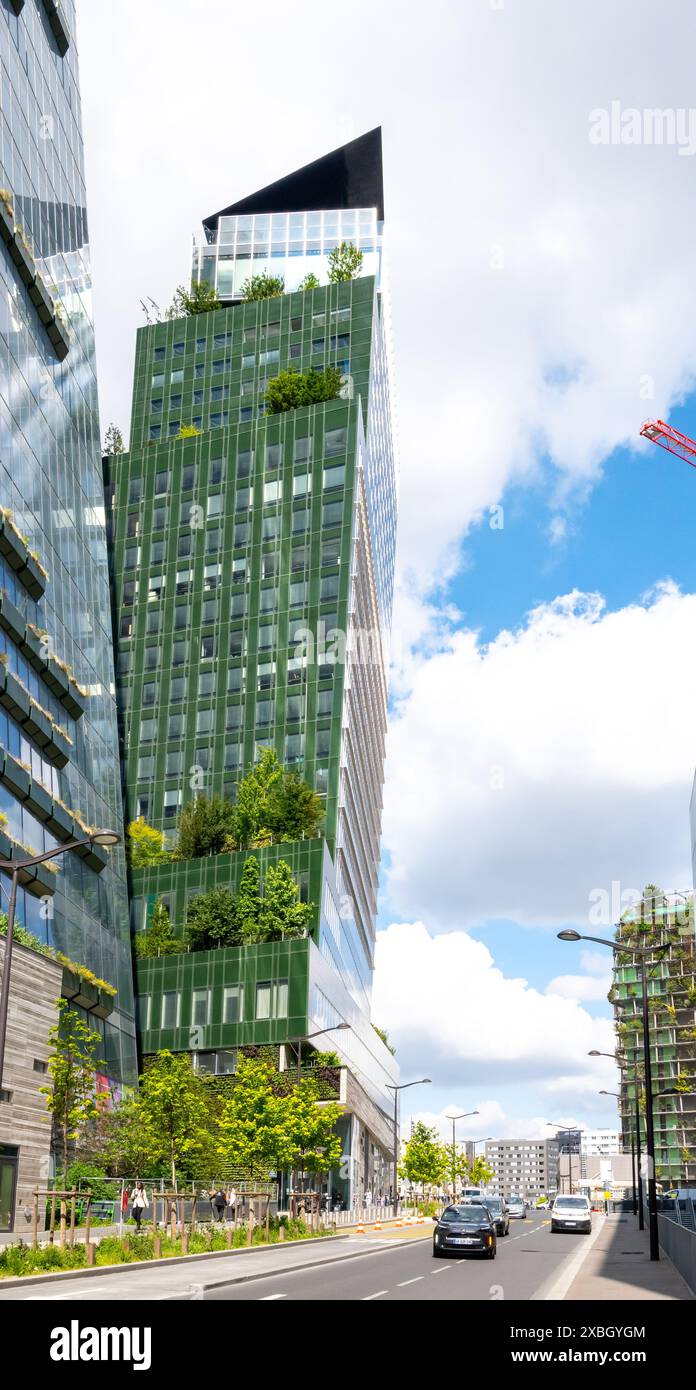 Paris, France, The Tours Duo, twin towers by architects Jean Nouvel in ...