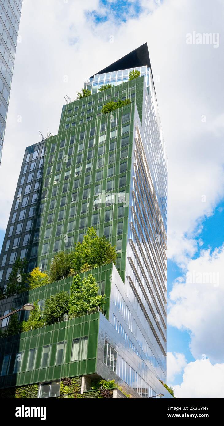 Paris, France, The Tours Duo, twin towers by architects Jean Nouvel in ...