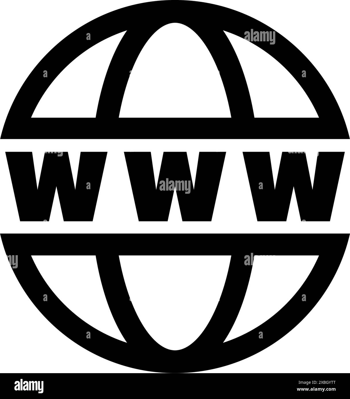 Vector icon representing global internet access with www text Stock ...