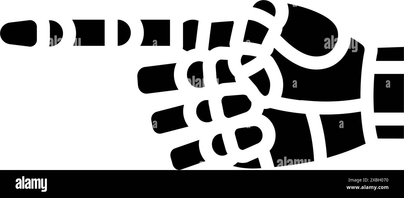 pointer robot hand gesture glyph icon vector illustration Stock Vector ...