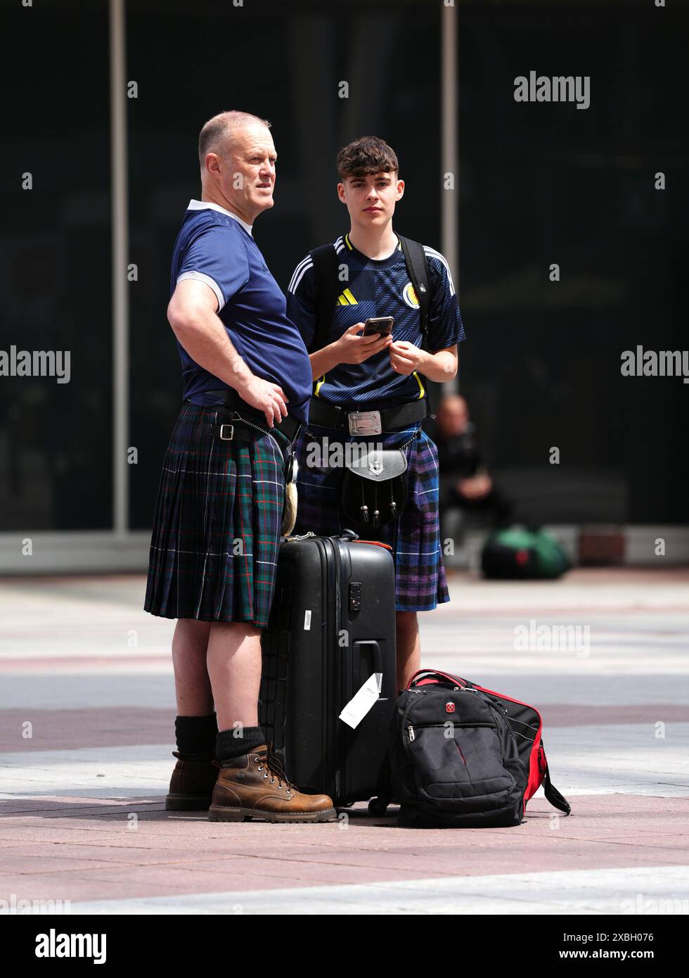 Scotland fans outside Munich Airport. Germany will face Scotland in the ...