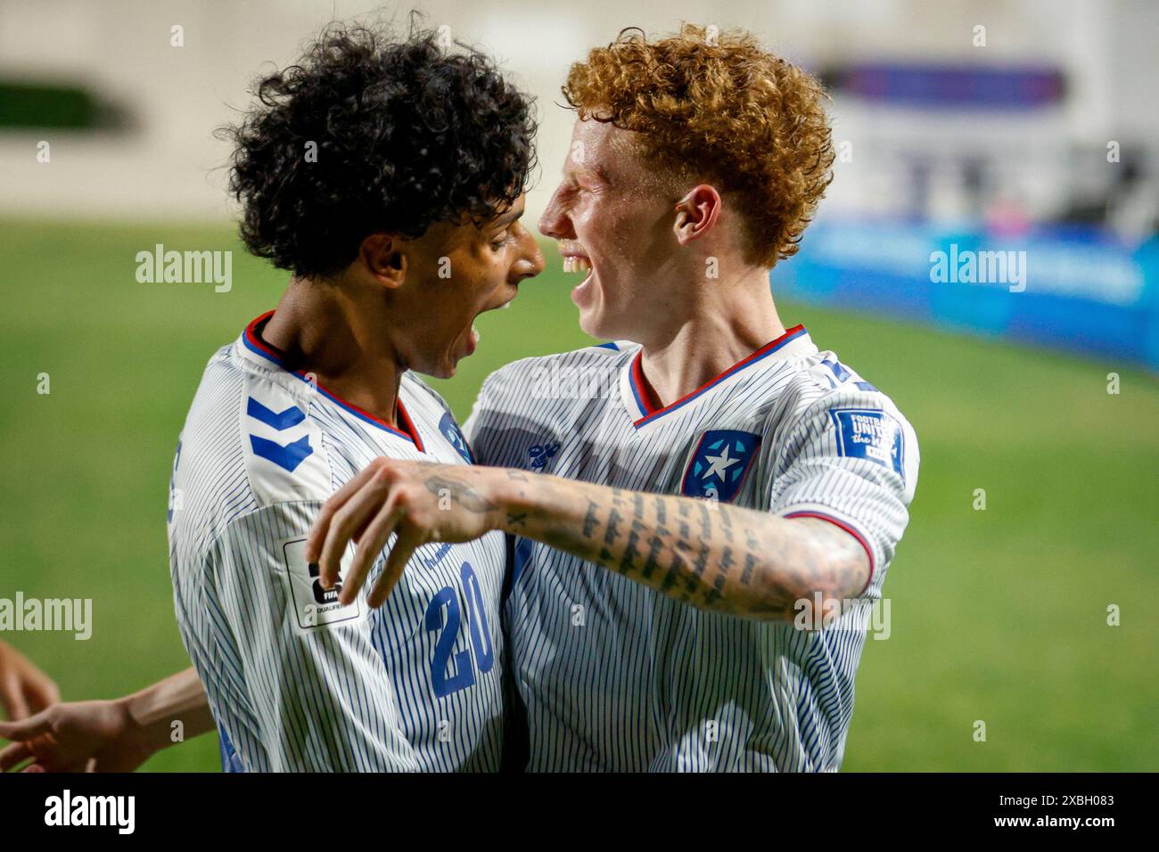 Puerto Rico striker Jeremy De León celebrated the goal the 2026 FIFA ...