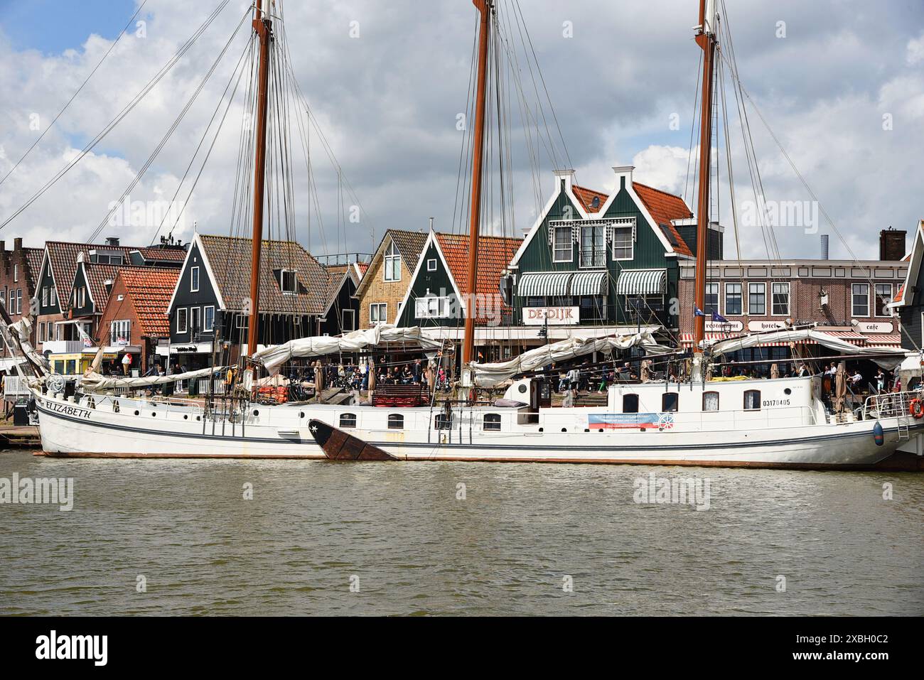 Volendam, the Netherlands. June, 8, 2024. The port of Volendam. High ...