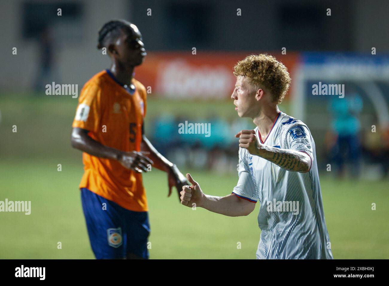 Puerto Rico striker Jeremy De León celebrated the goal the 2026 FIFA ...
