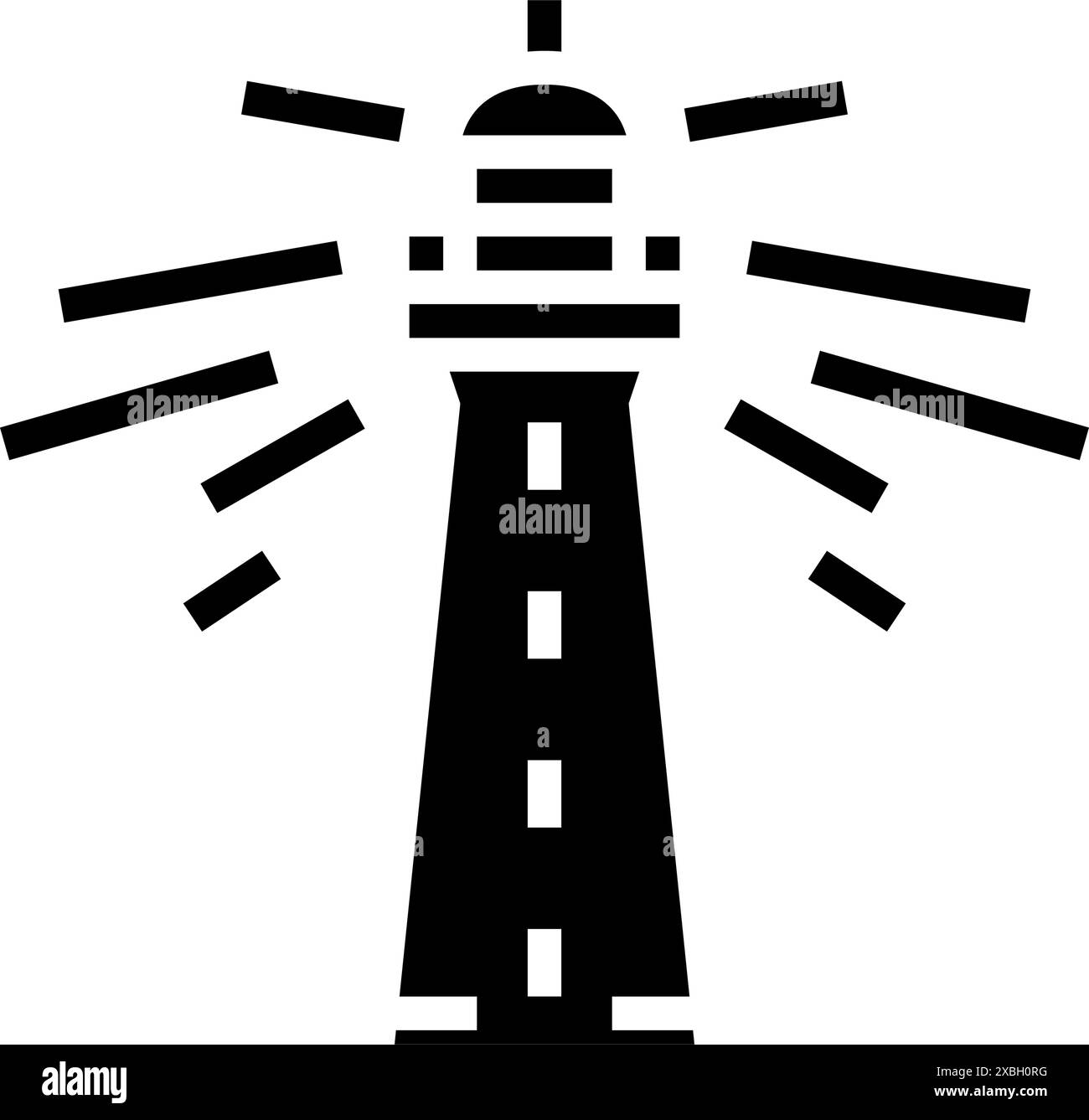 Lighthouse icon monochrome simple Black and White Stock Photos & Images ...