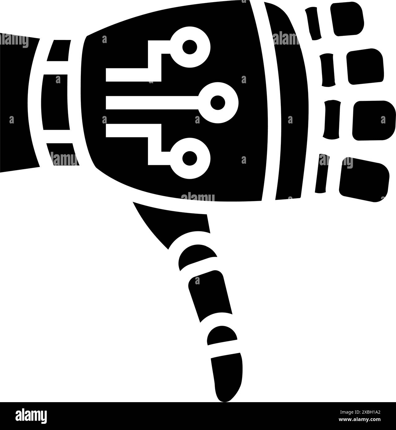 thumb down robot hand gesture glyph icon vector illustration Stock ...