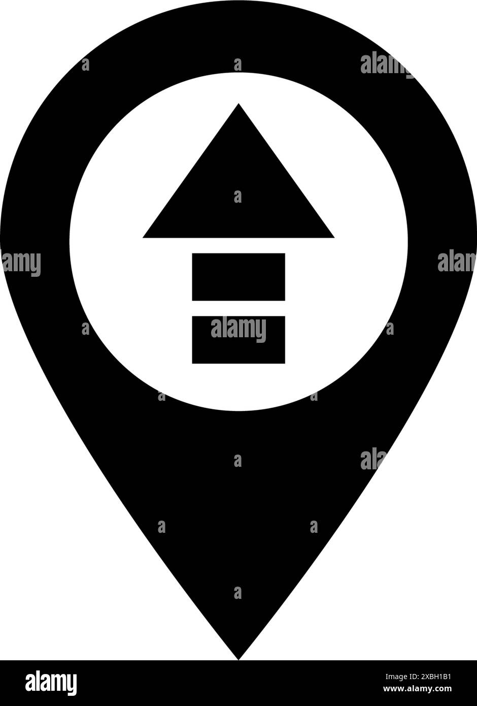 Aroow with location pin icon for navigation and maps Stock Vector Image ...