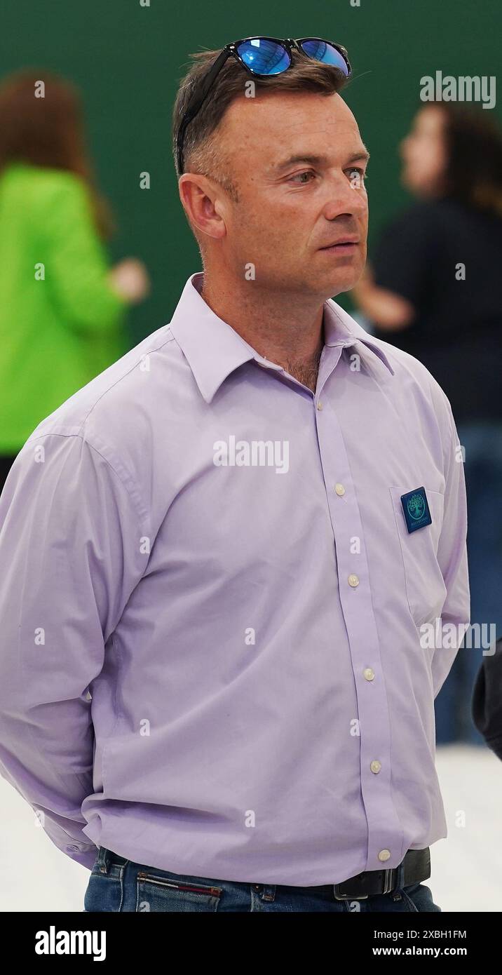 Ireland First candidate Derek Blighe (centre) in the count centre as ...