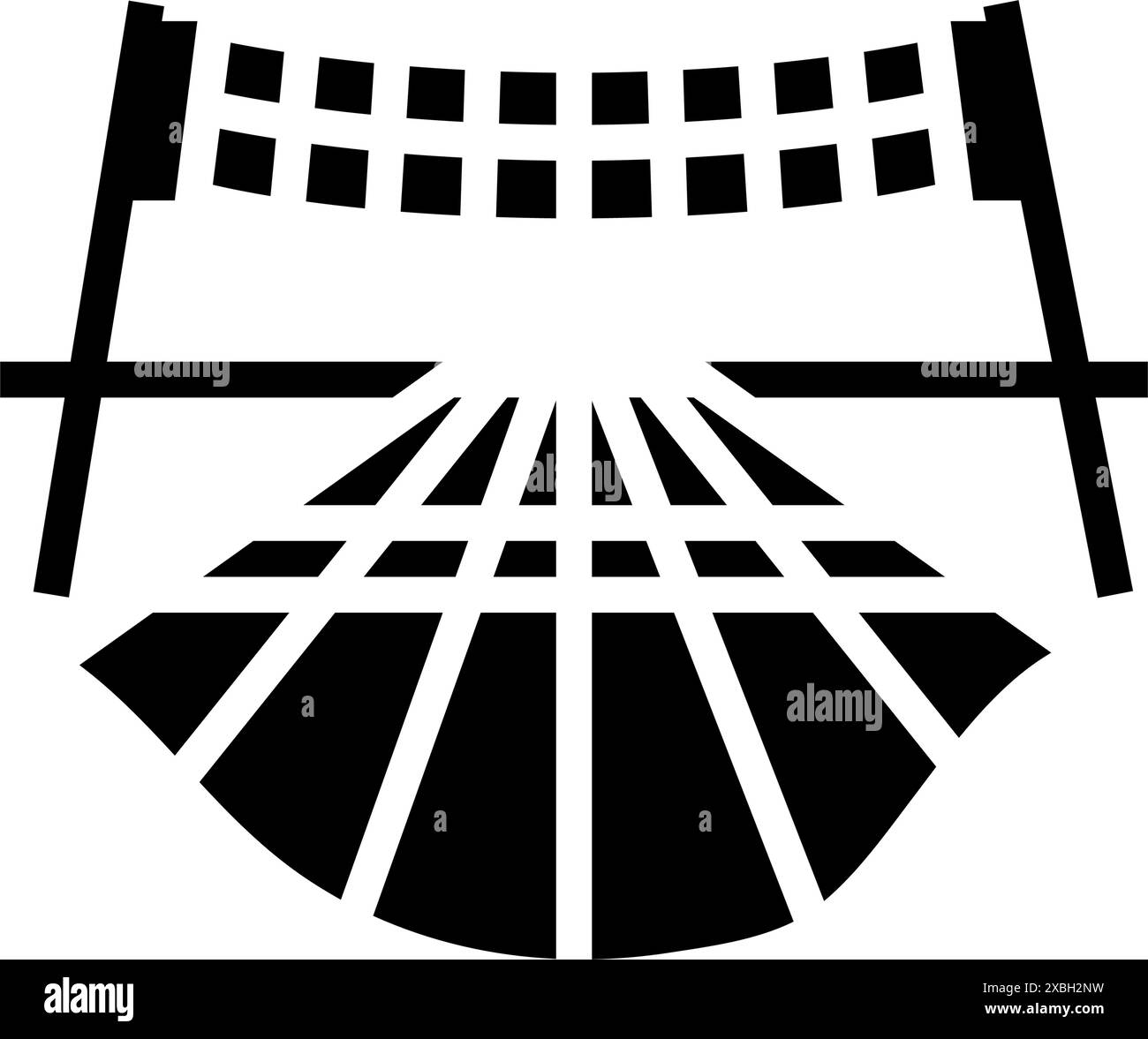 marathon finish line progress glyph icon vector illustration Stock ...