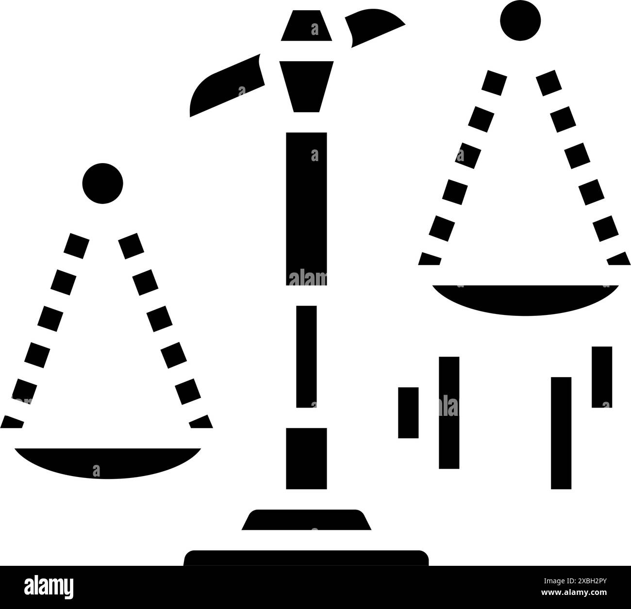 scales tipping favor progress glyph icon vector illustration Stock ...