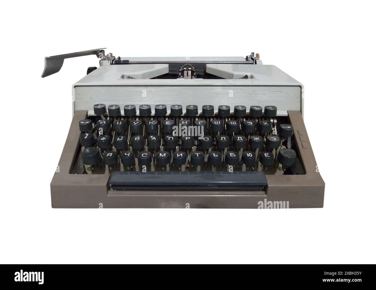 typewriter on a white background Stock Photo - Alamy