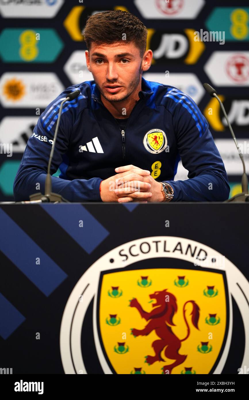 Scotland's Billy Gilmour during a press conference at the Garmisch ...