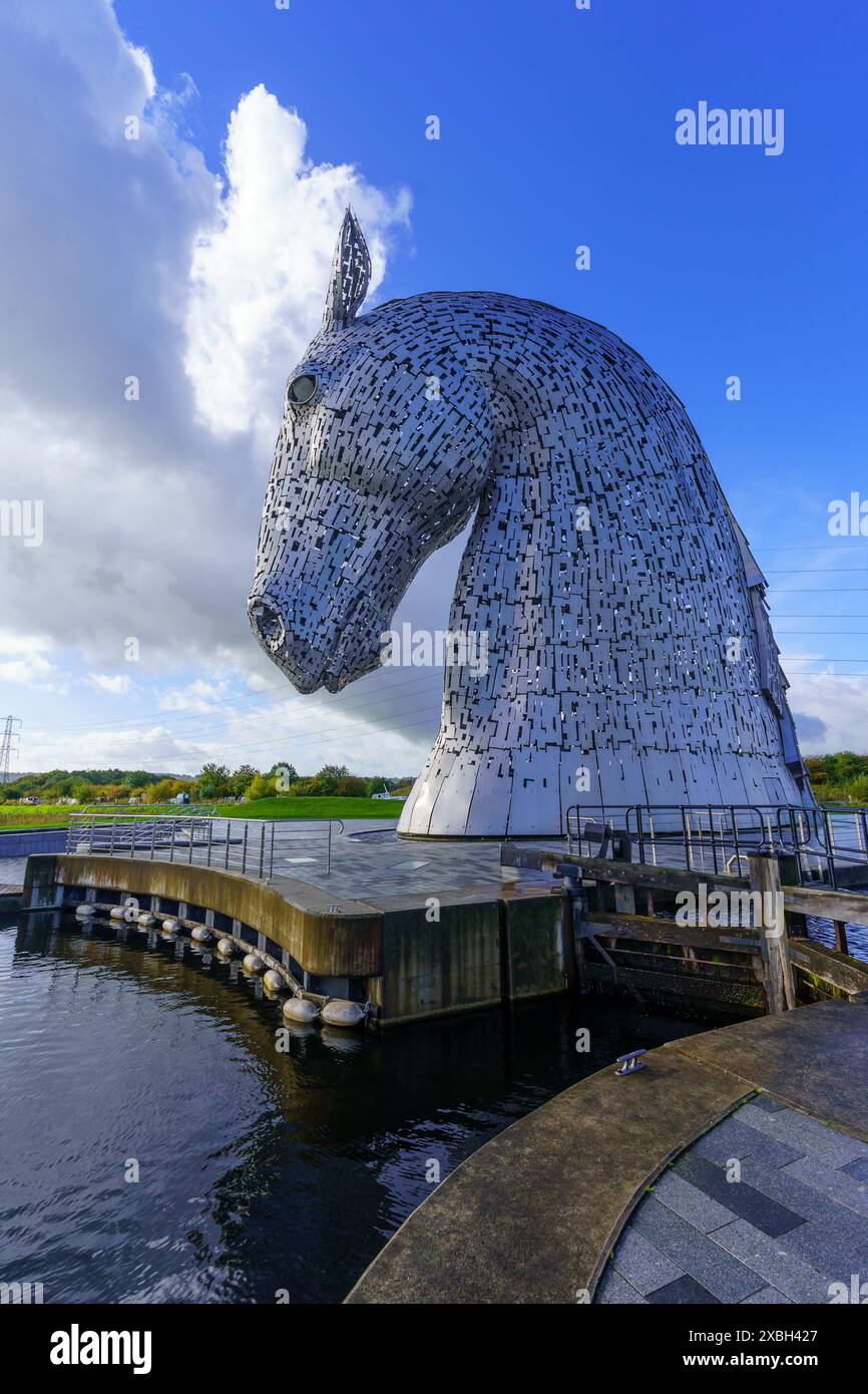Falkirk, UK - October 07, 2022: Scene of the Helix and the Kelpies ...