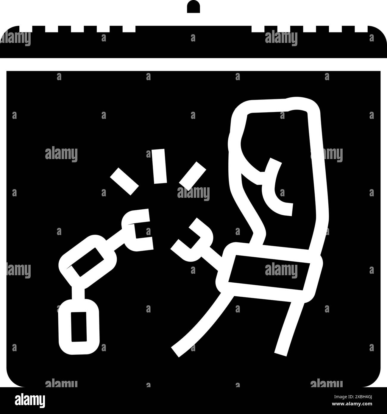 remembrance victims of slavery international day glyph icon vector ...