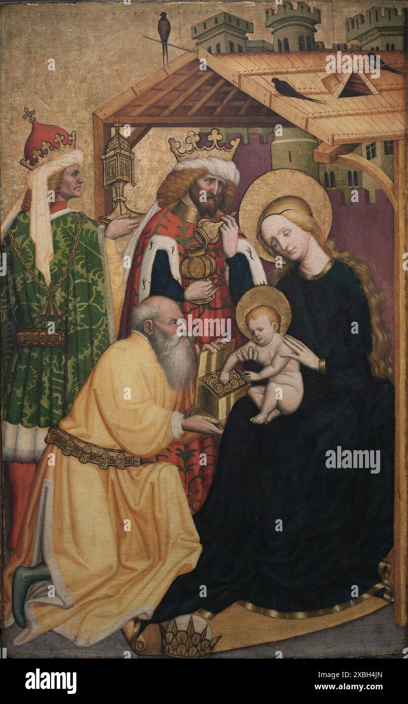 vintage artwork medieval christian religious painting art virgin mary ...
