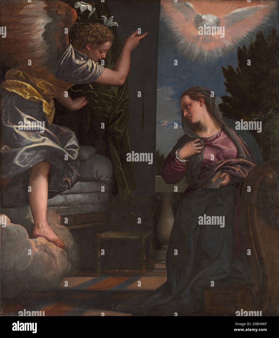 vintage artwork The Annunciation, c. 1580. Paolo Veronese (Italian Stock Photo - Alamy