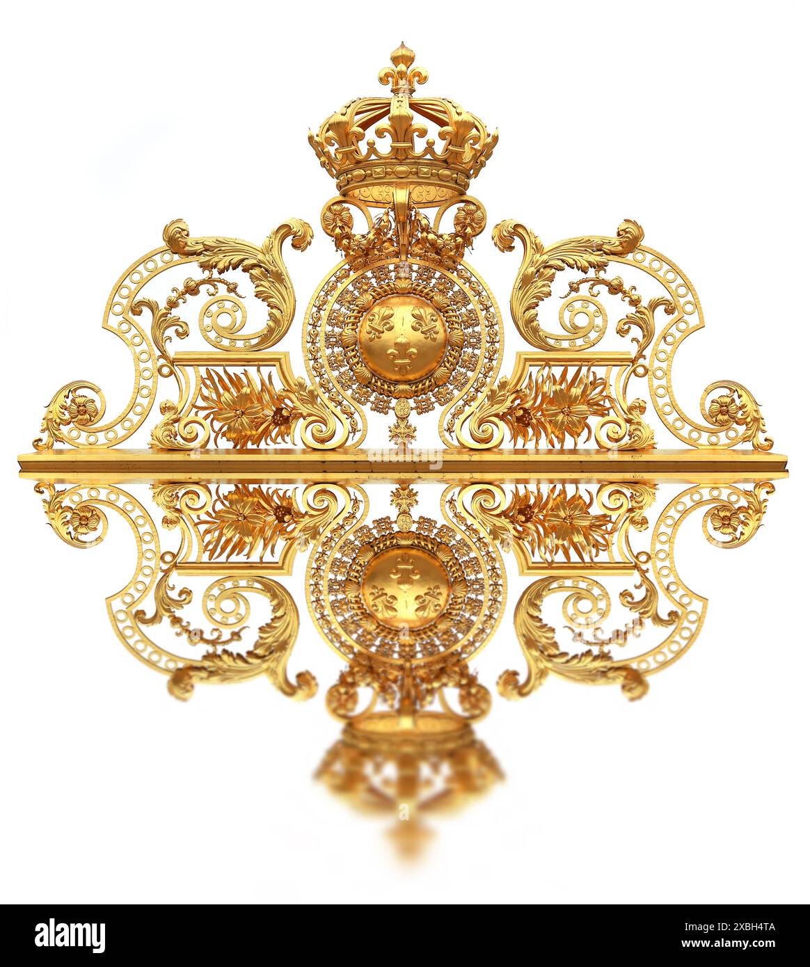 Isolated golden gates to Versailles castle. France Stock Photo - Alamy