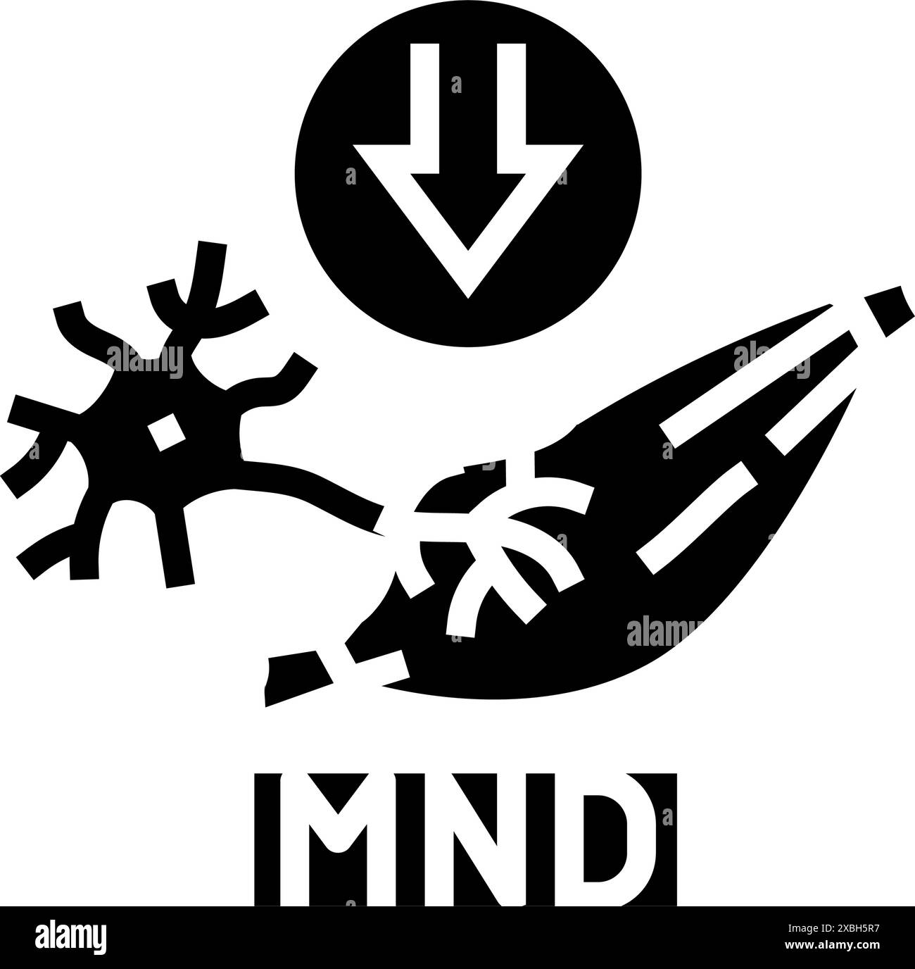 motor neuron diseases glyph icon vector illustration Stock Vector Image ...