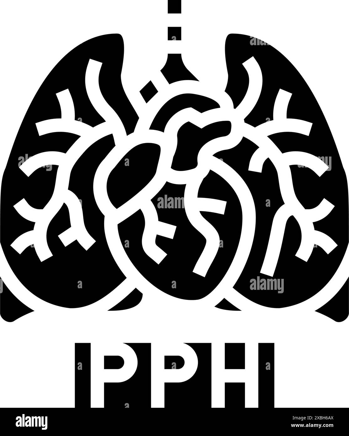 primary pulmonary hypertension glyph icon vector illustration Stock ...