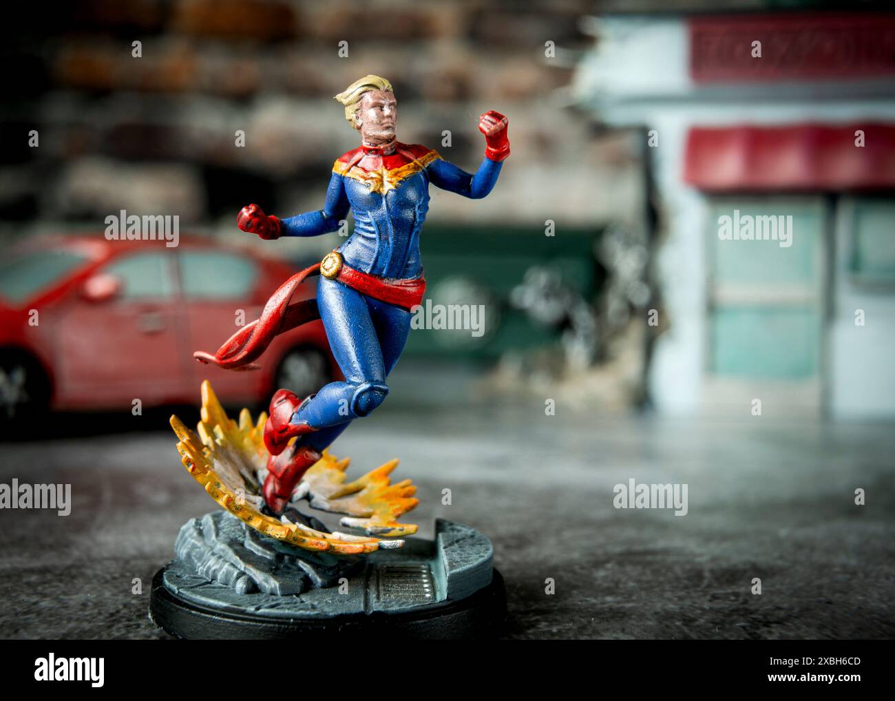 Captain Marvel Cosmic Avenger, Carol Danvers, painted Marvel Crisis ...