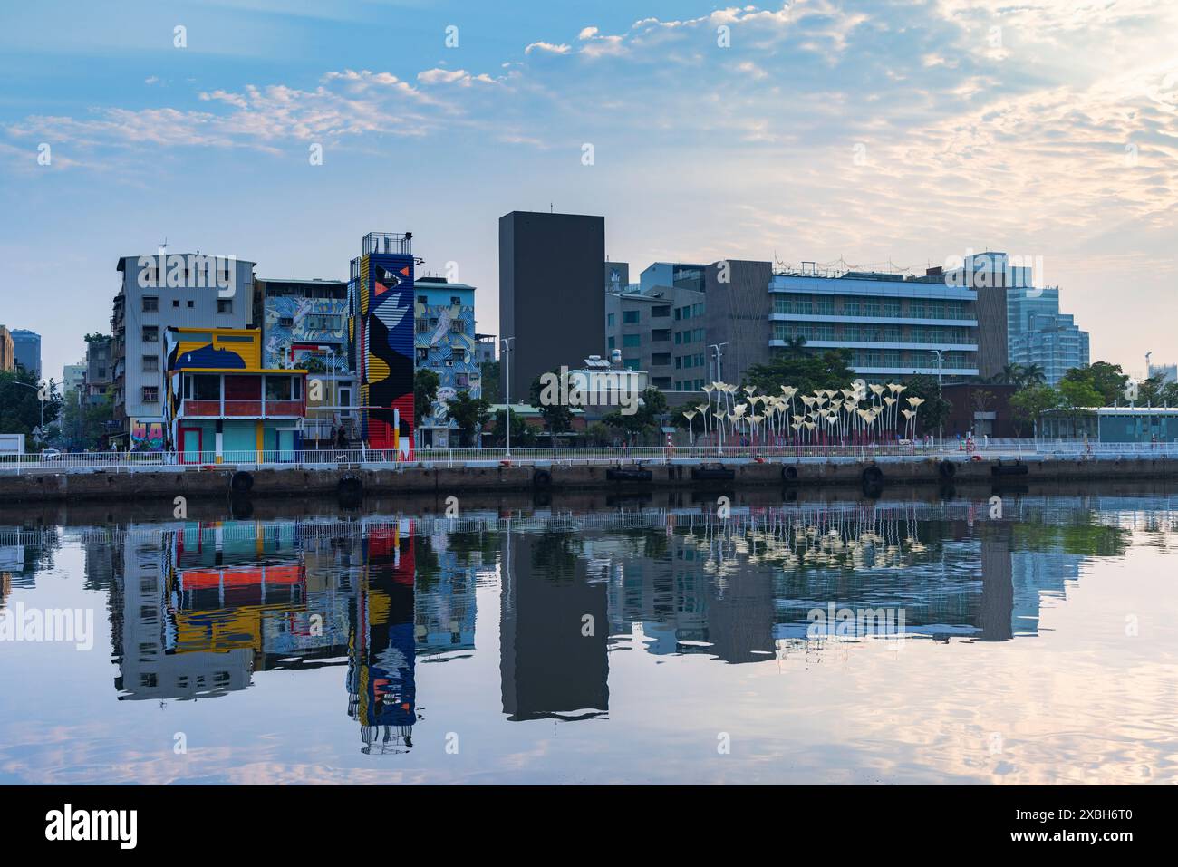 Pier 2 Art Centre at sunrise, Kaohsiung, Taiwan Stock Photo - Alamy