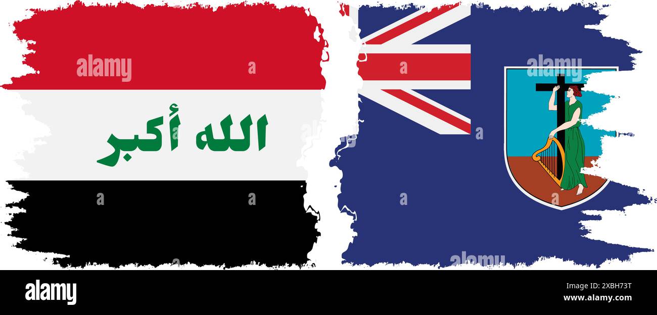 Montserrat and Iraq grunge flags connection, vector Stock Vector Image ... Montserrat and Iraq grunge flags connection, vector Stock Vector Image ...