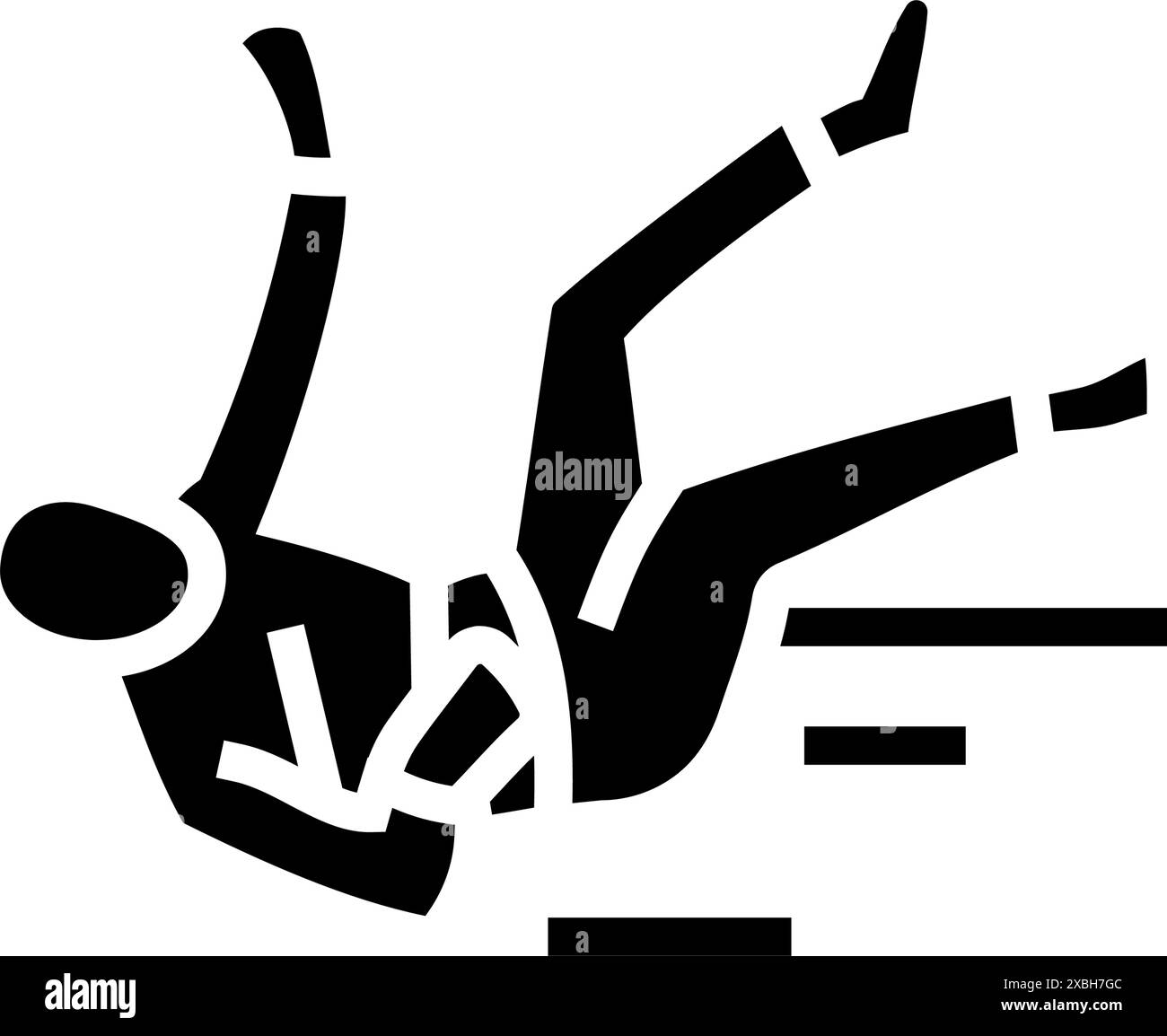 fall household injury accident glyph icon vector illustration Stock ...