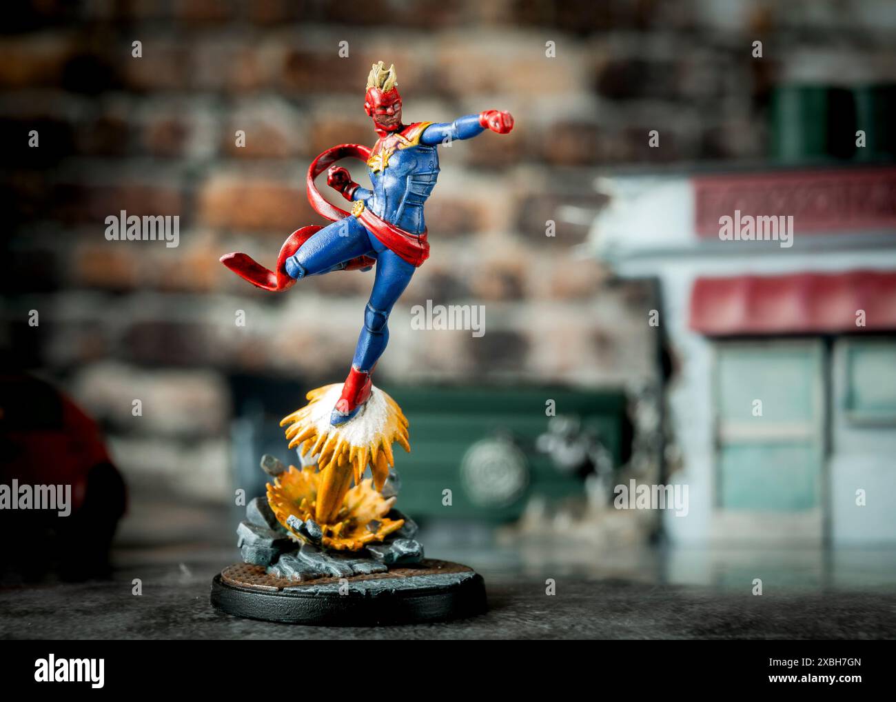 Captain Marvel Cosmic Avenger, Carol Danvers, painted Marvel Crisis ...