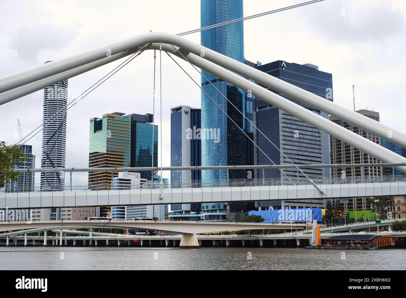 Detail of the Neville Bonner Bridge connecting South Bank cultural ...