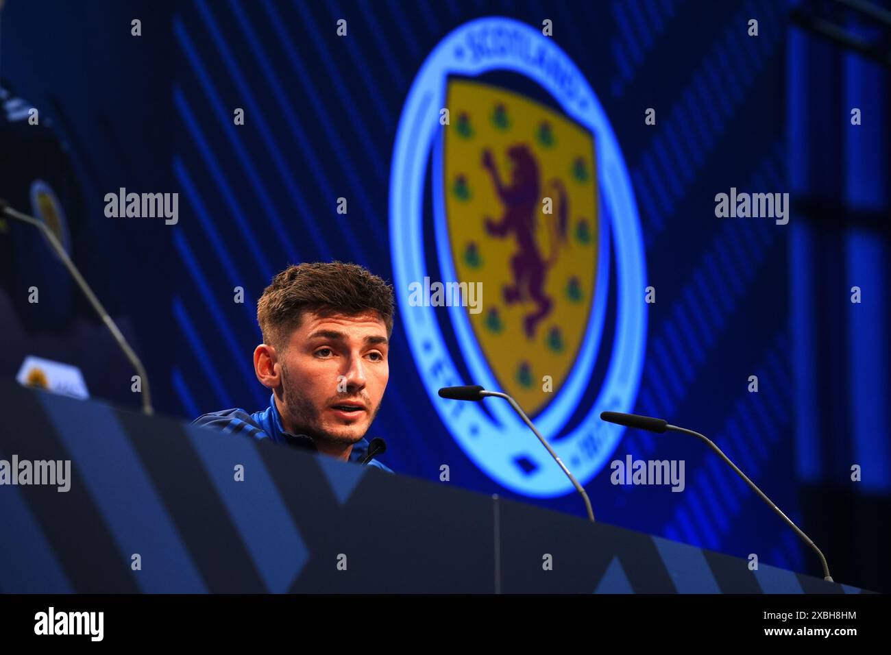 Scotland's Billy Gilmour during a press conference at the Garmisch ...