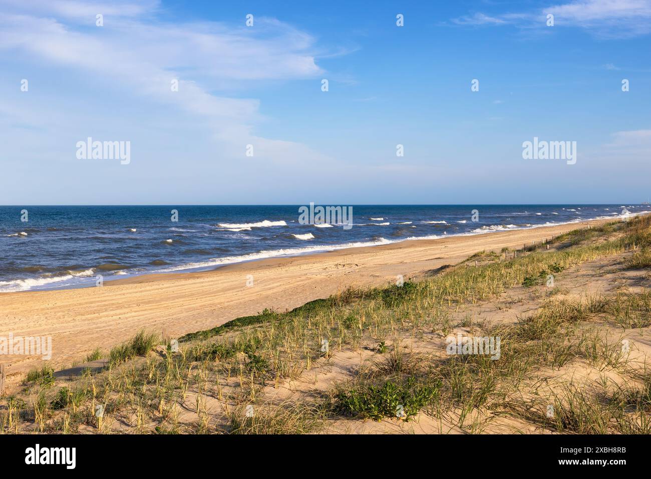 Beautiful coastline view of the beach in Nags Head, Outer Banks, North ...