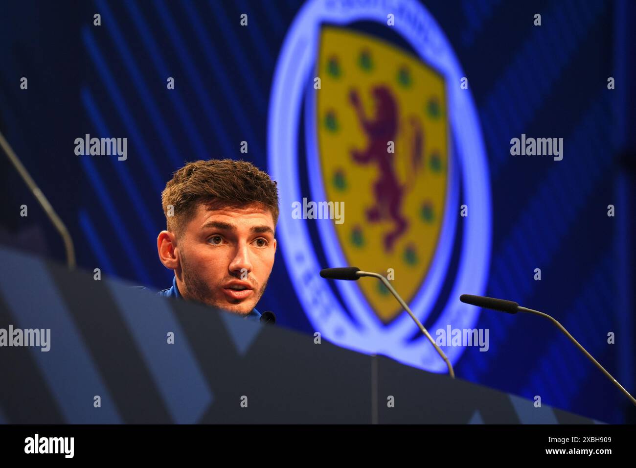 Scotland's Billy Gilmour during a press conference at the Garmisch ...