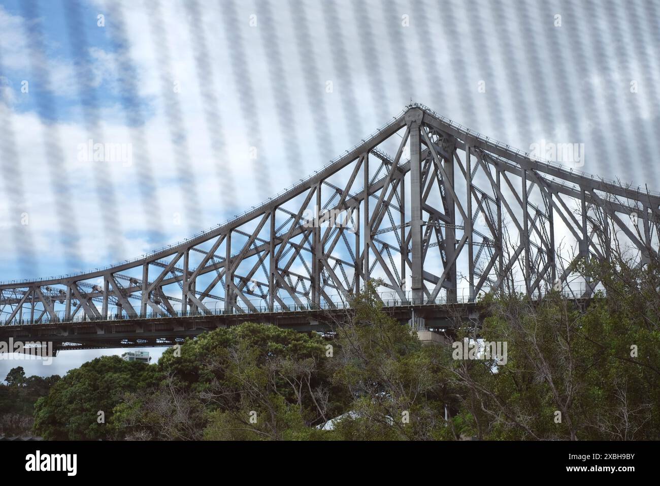 The Story bridge seen from a Brisbane River, Kitty Cat Ferry Stock ...