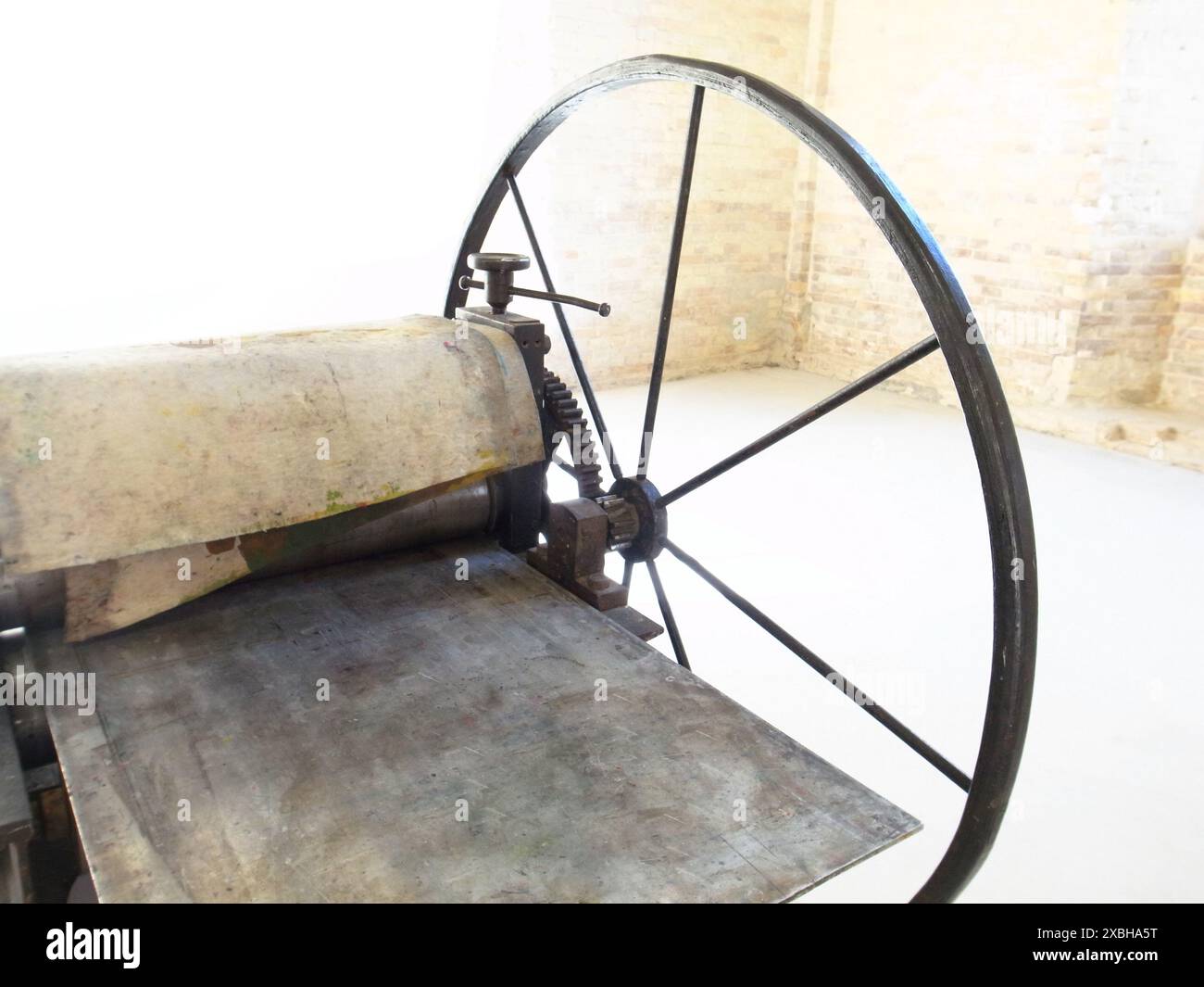 aper cutting machine on a white background Stock Photo - Alamy