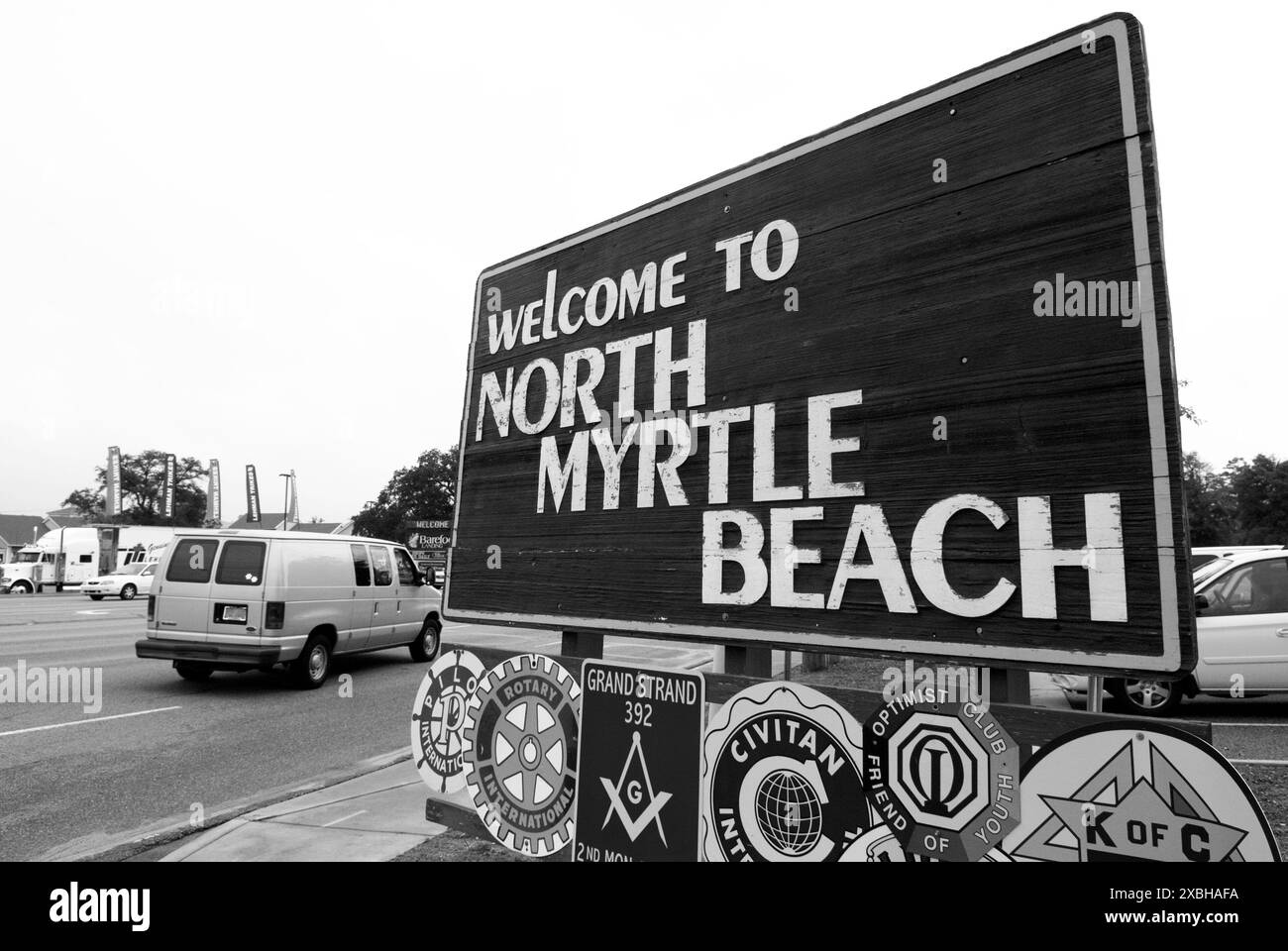 Welcome to North Myrtle Beach sign, USA Stock Photo - Alamy