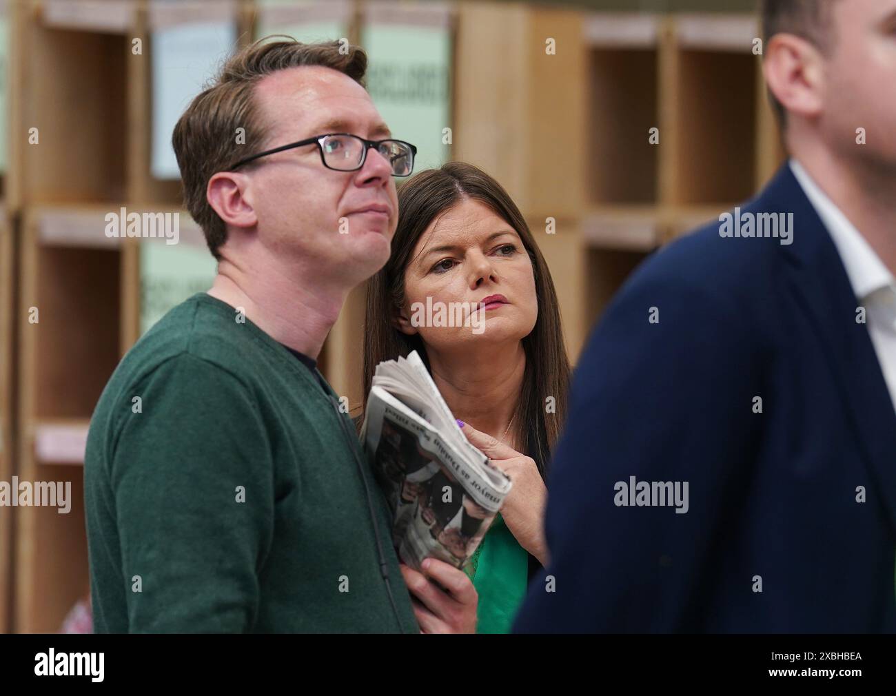 Sinn Fein candidate Kathleen Funchion in the count centre as counting ...